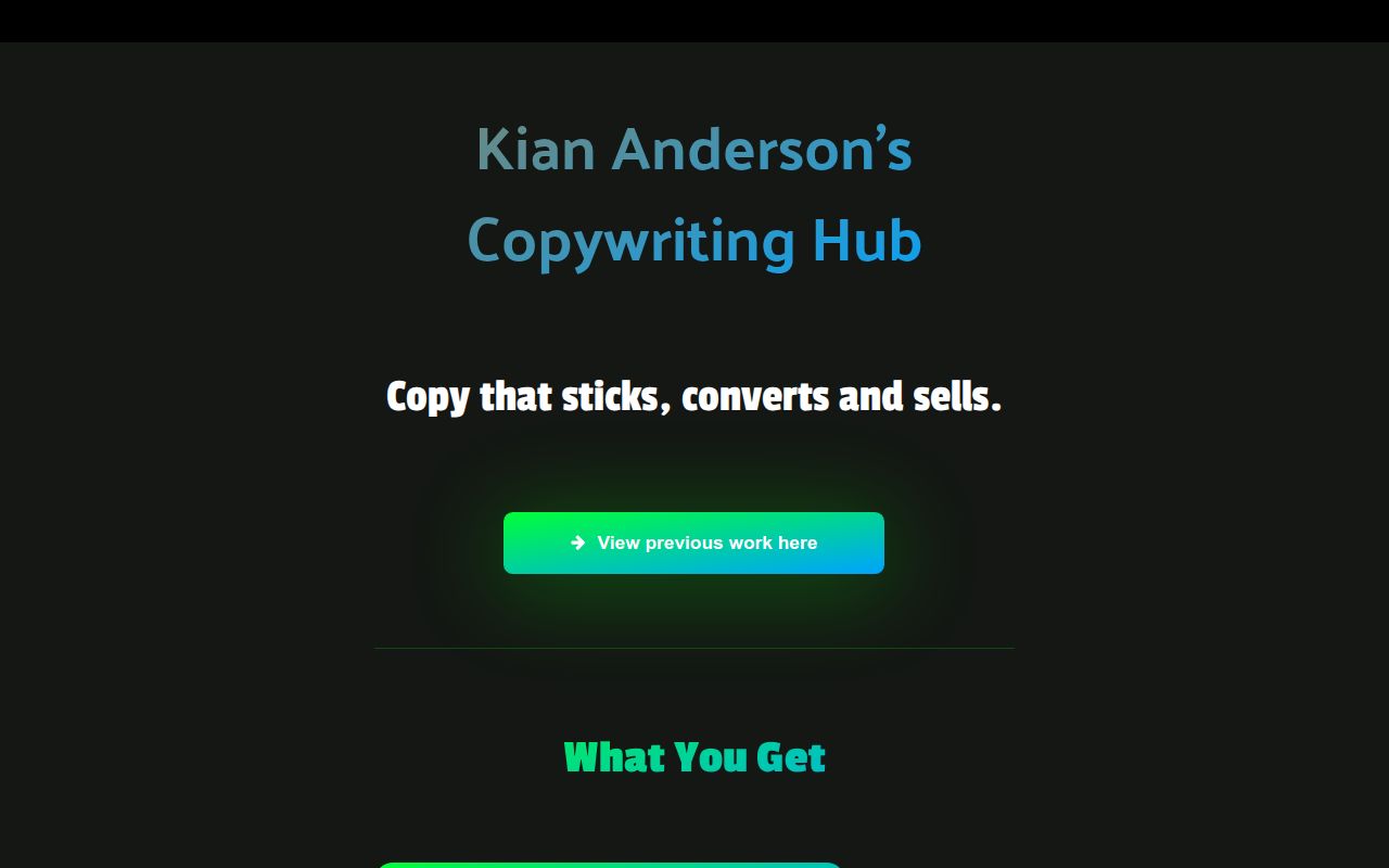 Kian Anderson | Copywriting